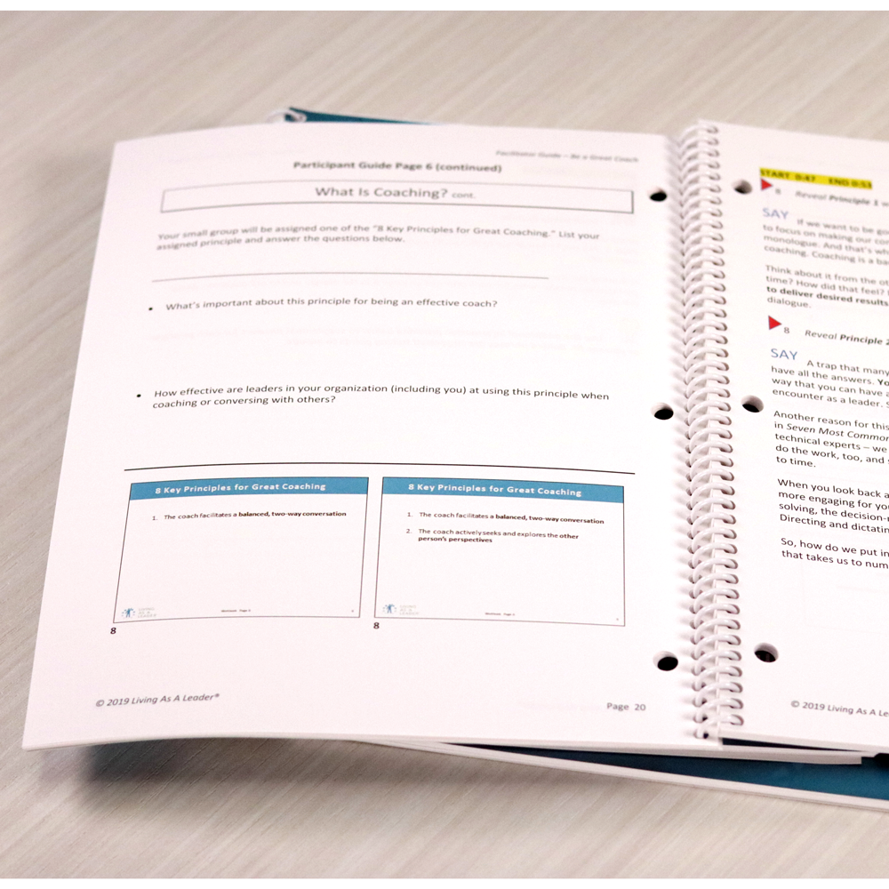 Facilitator Guide – Living As A Leader